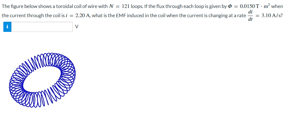Solved The figure below shows a toroidal coil of wire with | Chegg.com