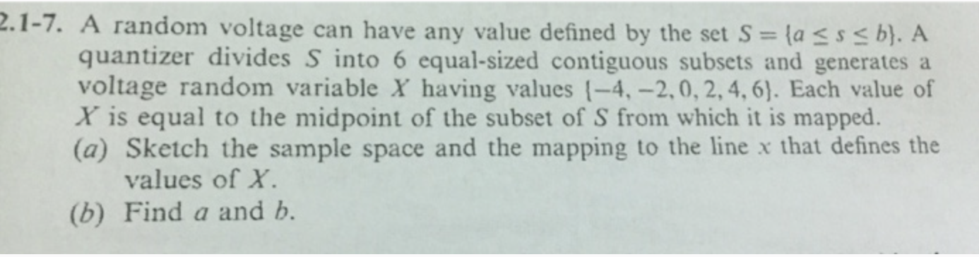 Solved 2.1-7. ﻿A random voltage can have any value defined | Chegg.com