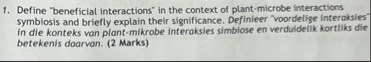 Solved Define "beneficial interactions" in the context of | Chegg.com