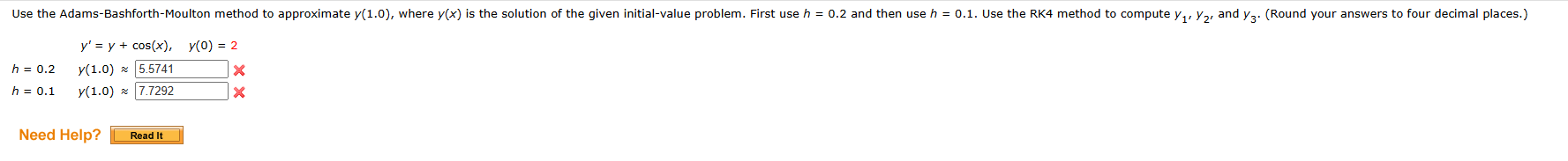 Solved by an EXPERT Use the Adams-Bashforth-Moulton method to | Chegg.com