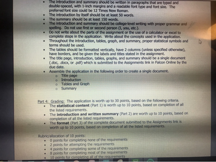 STA2023 Application: Sample Data, Statistics, and the | Chegg.com