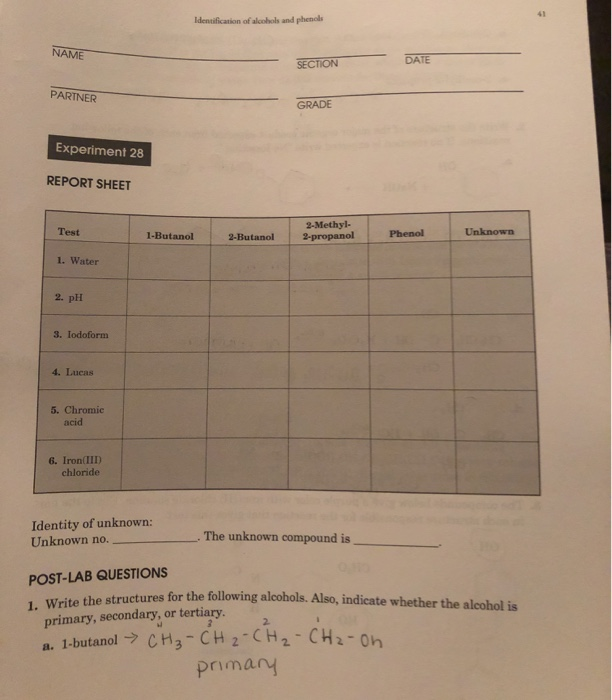 Identification Of Alcohols And Phenols Lab Report at Keith Maxey blog Identification Of Alcohols And Phenols Lab Report at Keith Maxey blog