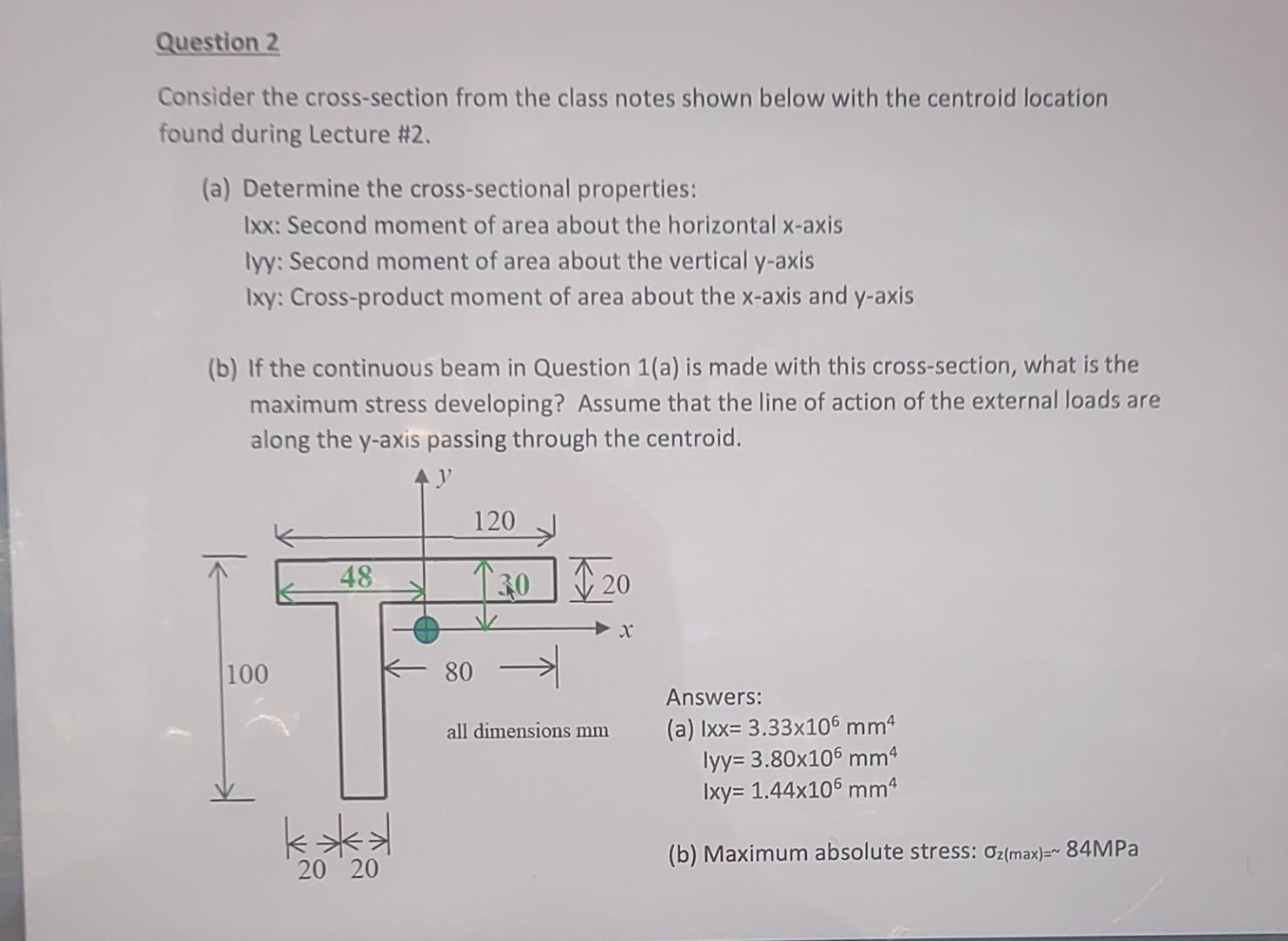 Solved Question 2 Consider the cross-section from the class | Chegg.com