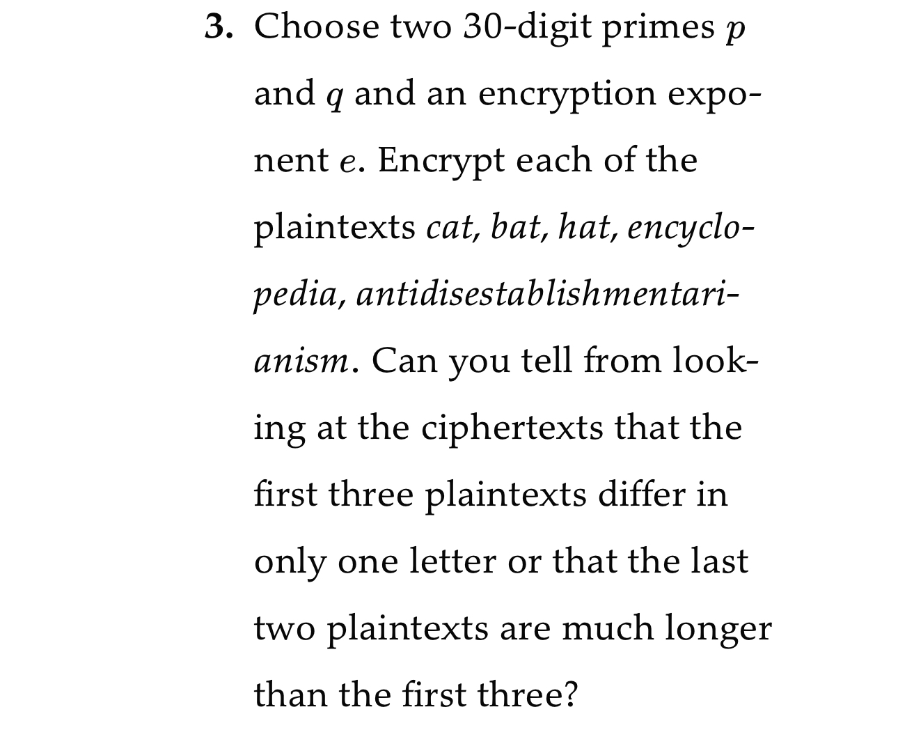 Solved Choose two 30 -digit primes p ﻿and q ﻿and an | Chegg.com