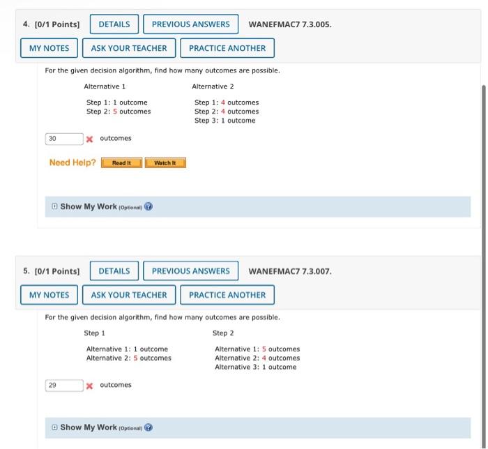 For the given decision algorithm, find how many | Chegg.com