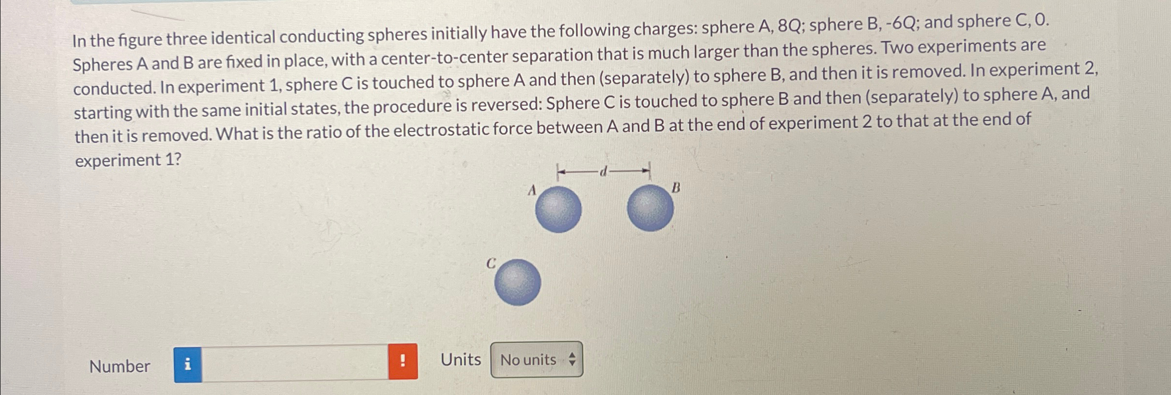 Solved In the figure three identical conducting spheres | Chegg.com