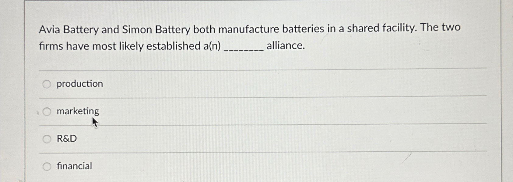 Solved Avia Battery and Simon Battery both manufacture | Chegg.com