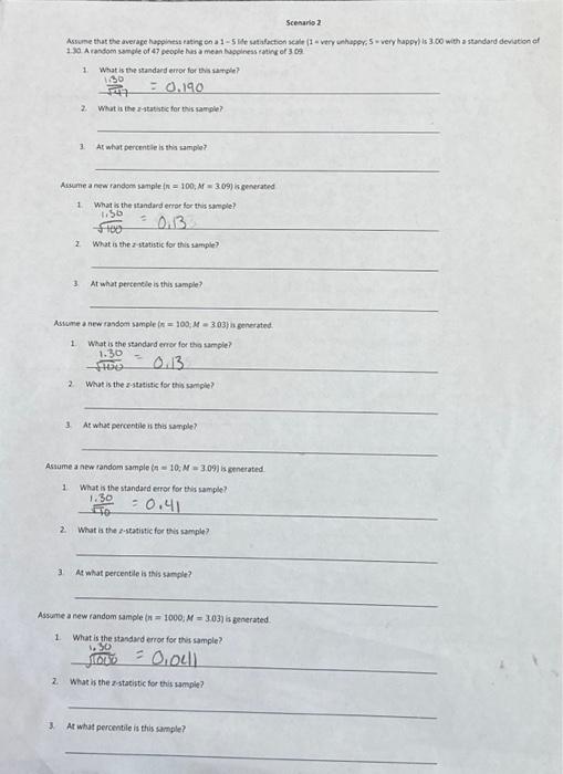 Solved Assume a new random sample (n=100;M=3.03) is | Chegg.com
