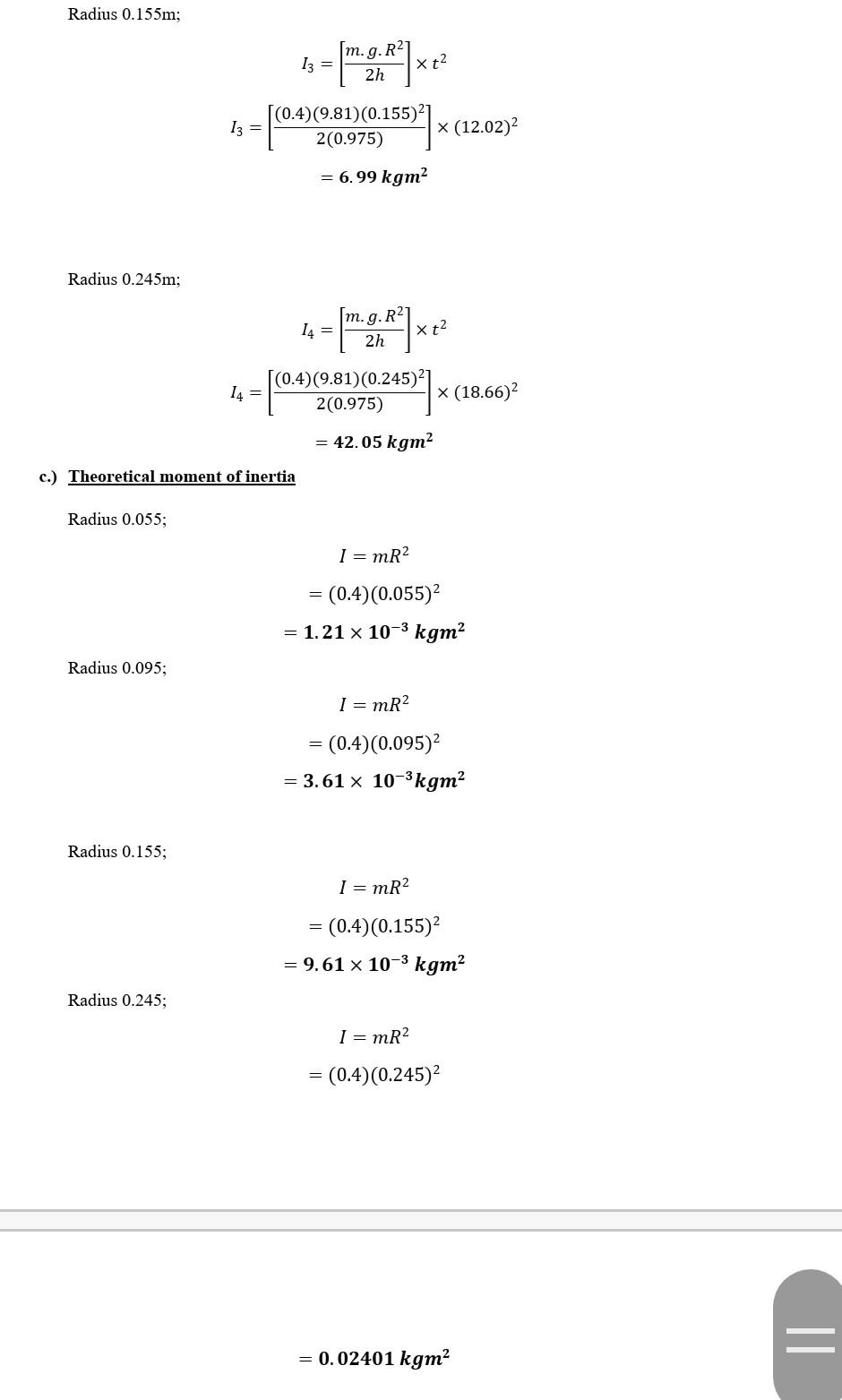 Solved Experiment 3 – Inertia in Rotational Motion Part I - | Chegg.com