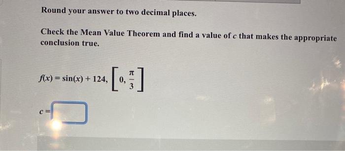Solved Round your answer to two decimal places. Check the | Chegg.com