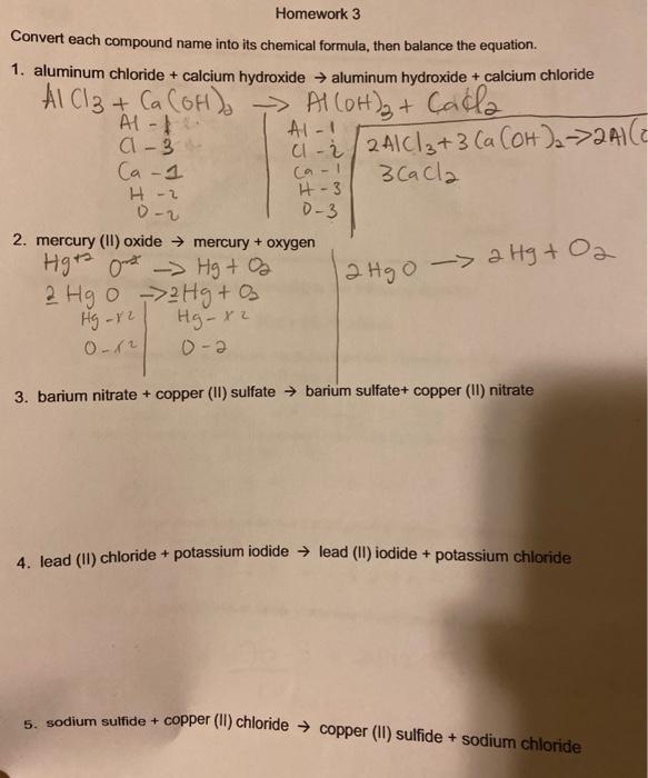 Solved Homework 3 Convert each compound name into its | Chegg.com