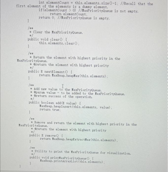 Task 2: Complete the implementation of the MaxHeap | Chegg.com