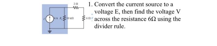 Solved . Convert the current source to a voltage E, then | Chegg.com