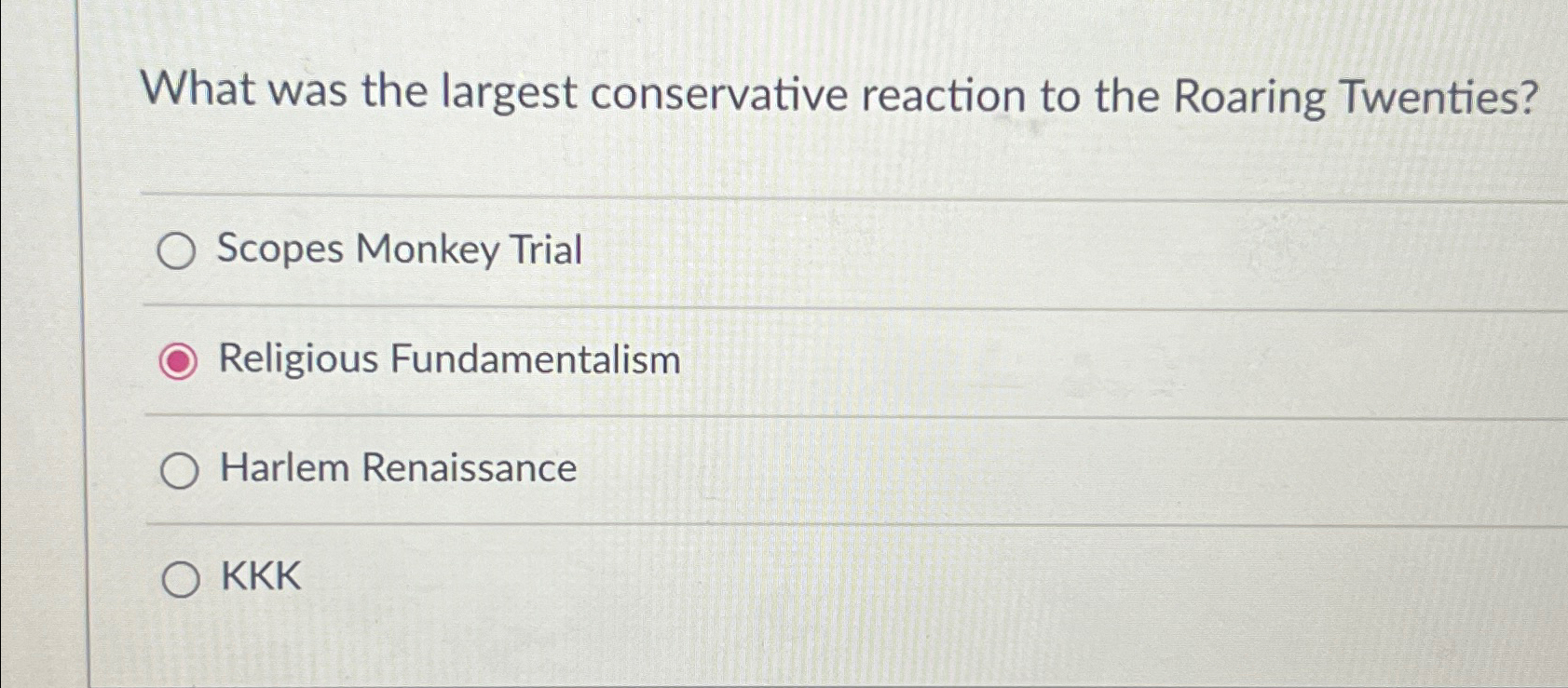 Solved What was the largest conservative reaction to the | Chegg.com