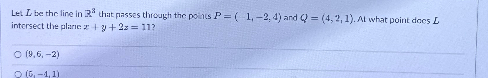 Solved Let L ﻿be the line in R3 ﻿that passes through the | Chegg.com