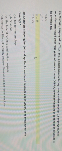 Solved Michael, employed by Titus, Inc., a small | Chegg.com