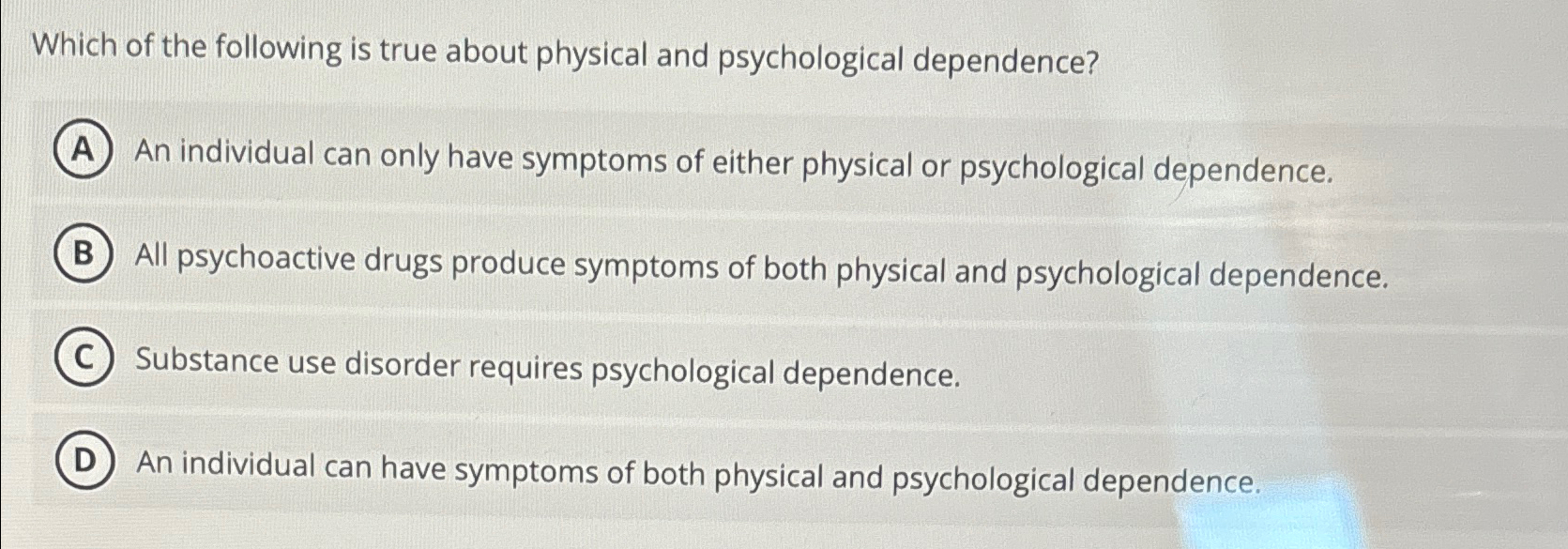 Solved Which of the following is true about physical and | Chegg.com