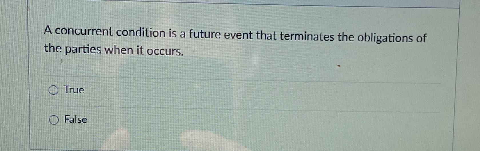 Solved A concurrent condition is a future event that | Chegg.com