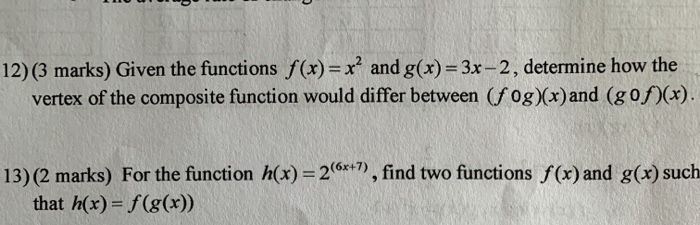 Solved (4 marks) Create a graph of a function given the | Chegg.com