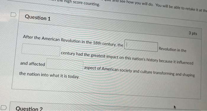 high score counting. see how you will do. You will be | Chegg.com