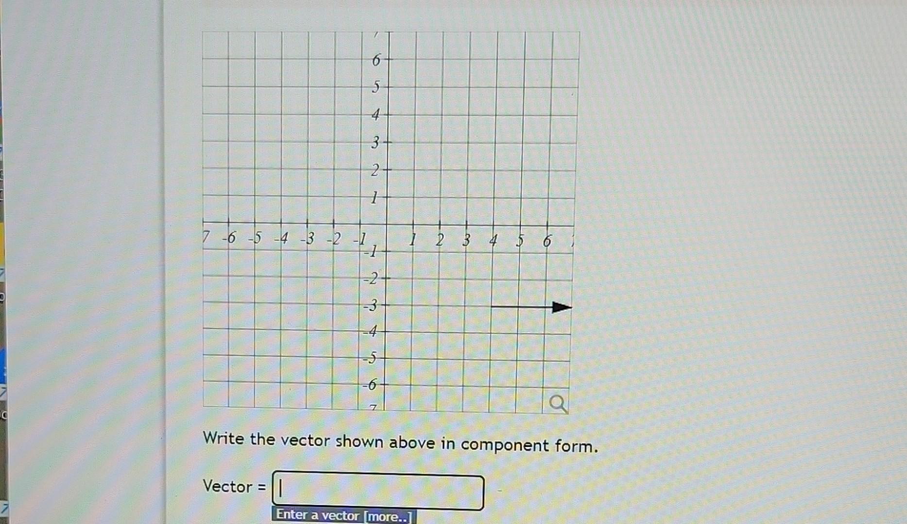 Solved Write the vector shown above in component form. | Chegg.com