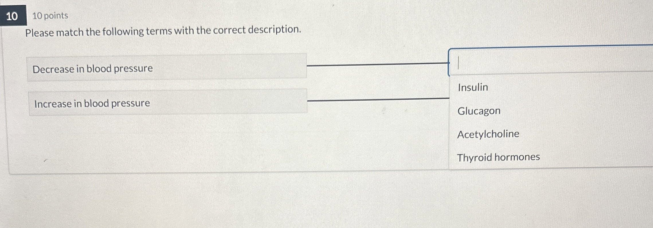 Solved 10,10 ﻿pointsPlease match the following terms with | Chegg.com
