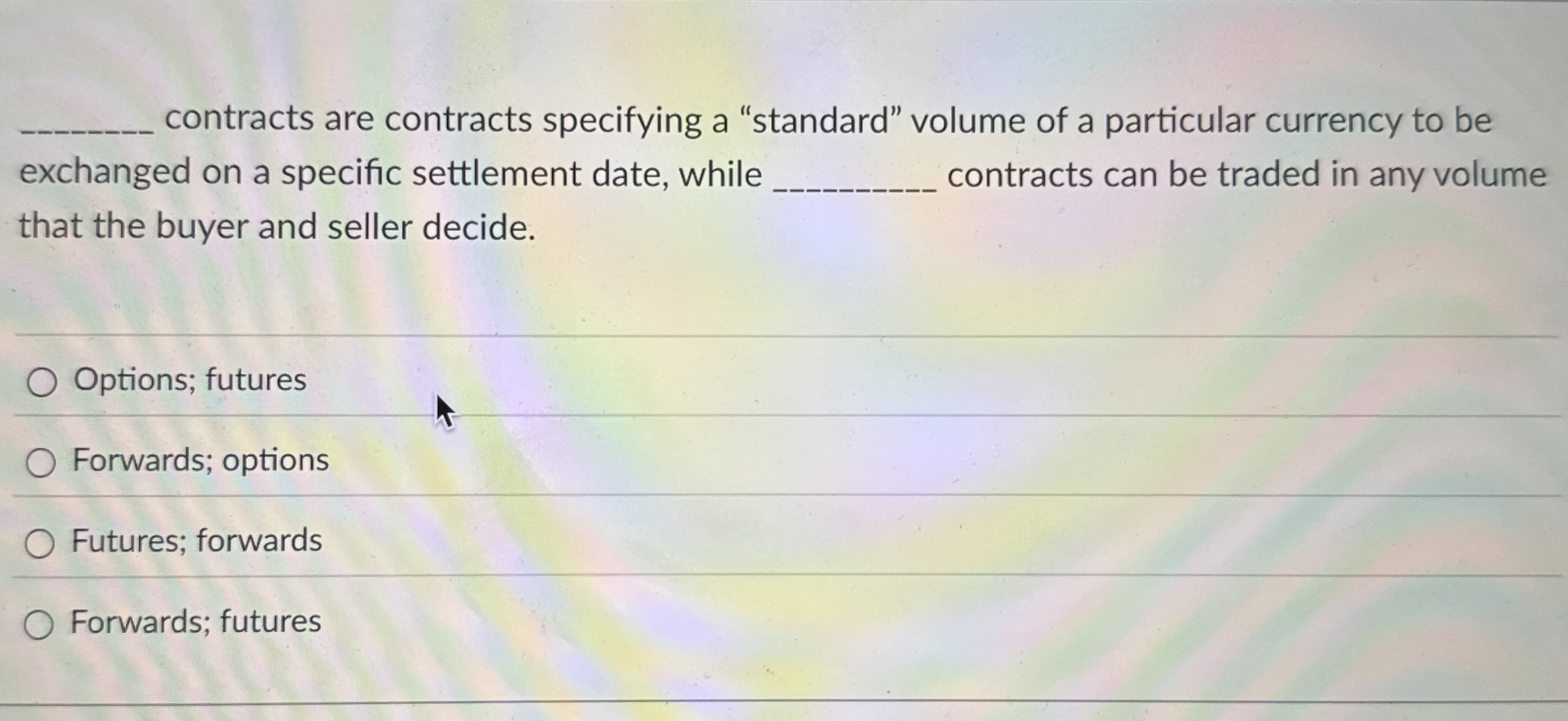 Solved contracts are contracts specifying a "standard" | Chegg.com