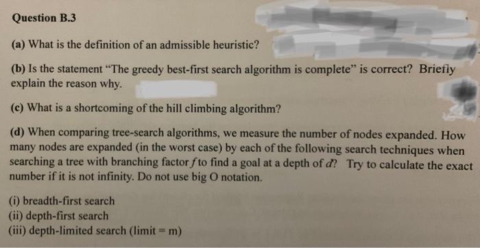 Solved (a) What is the definition of an admissible | Chegg.com