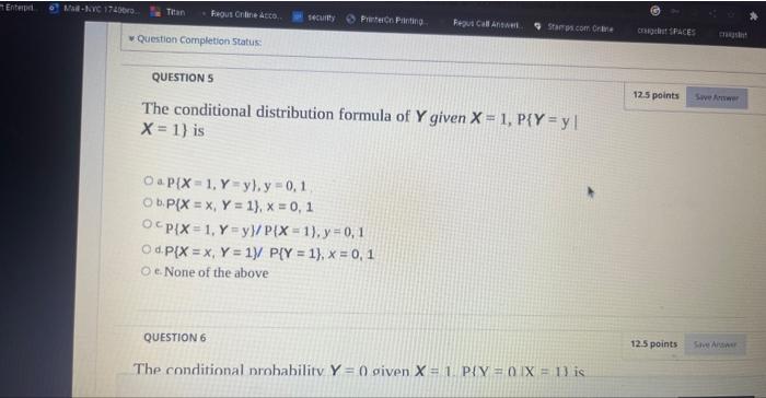 Solved The conditional distribution formula of Y given | Chegg.com