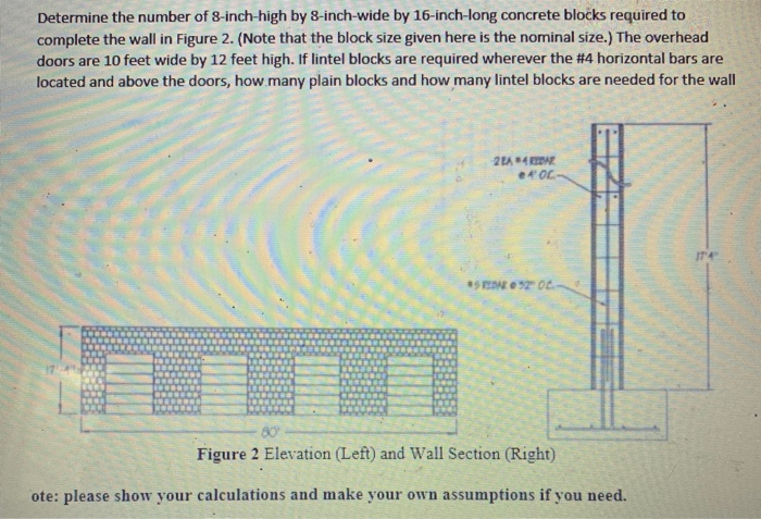 Solved Determine the number of 8-inch-high by 8-inch-wide by | Chegg.com