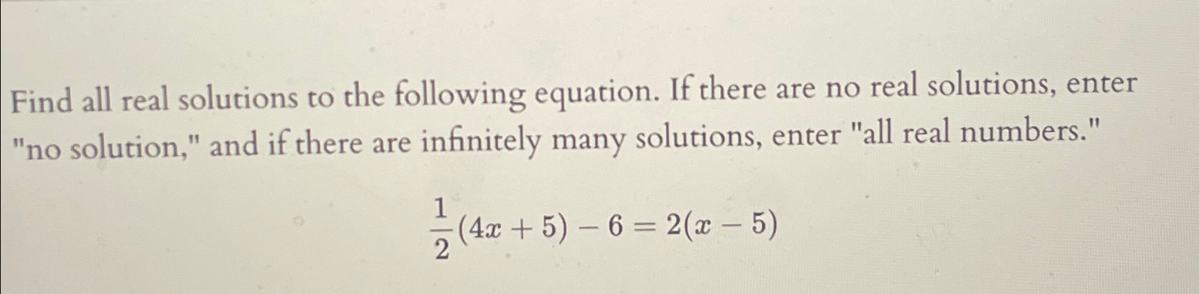 Solved Find all real solutions to the following equation. If | Chegg.com