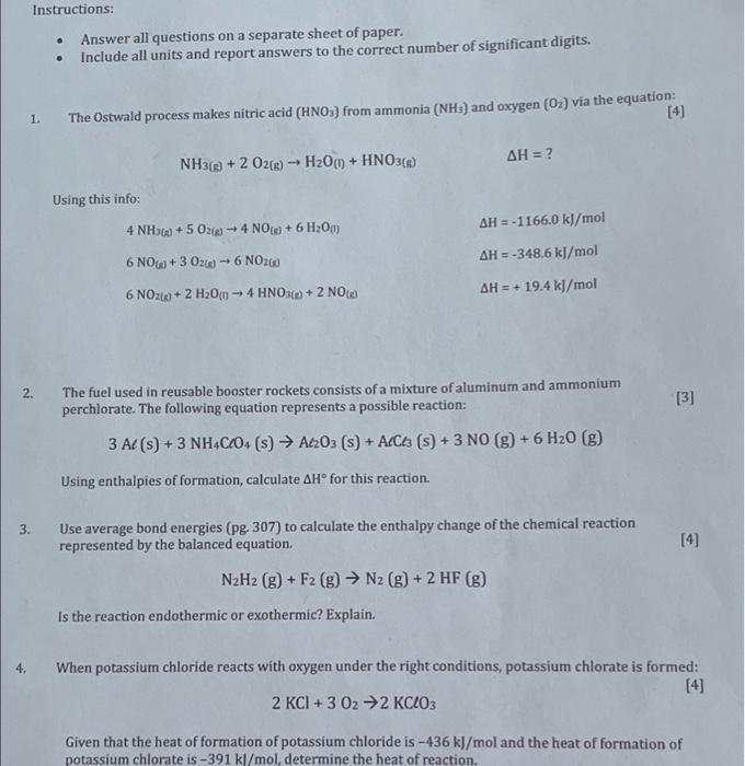 Solved Instructions: 1. 2. 3. 4. Answer all questions on | Chegg.com