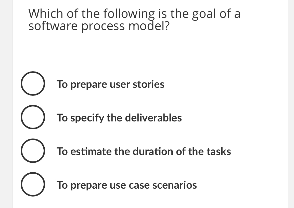 Solved Which of the following is the goal of a software | Chegg.com