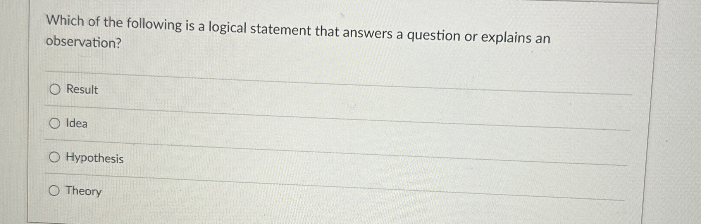 Solved Which of the following is a logical statement that | Chegg.com