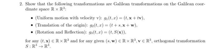 Solved 2. Show that the following transformations are | Chegg.com