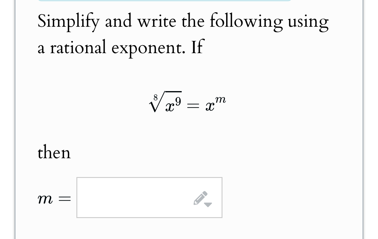 Solved Simplify and write the following using a rational | Chegg.com