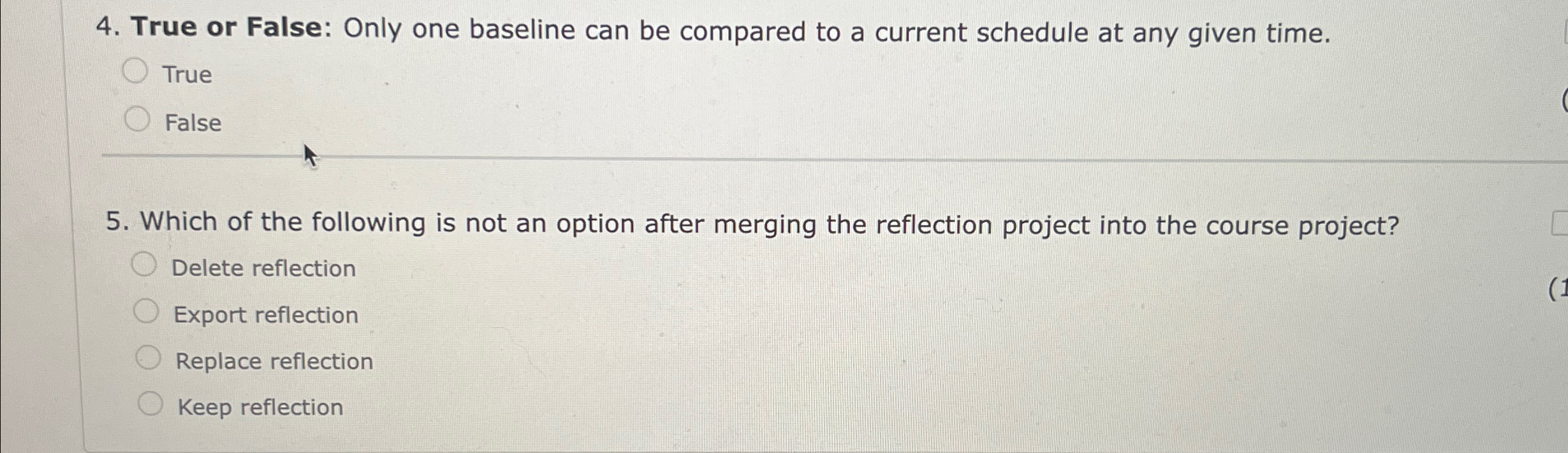 Solved True or False: Only one baseline can be compared to a | Chegg.com
