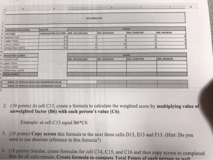 Solved EXCEL (100 points) 1. (10 points) Open data file and | Chegg.com