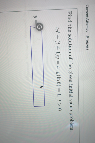 Solved Current Attempt in ProgressFind the solution of the | Chegg.com