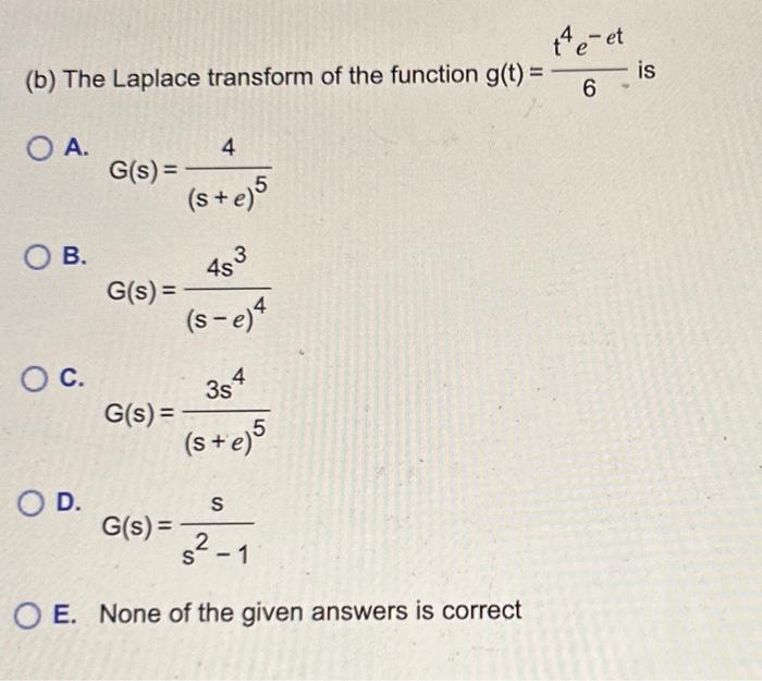 Solved Use the definition to the Laplace transform to find | Chegg.com
