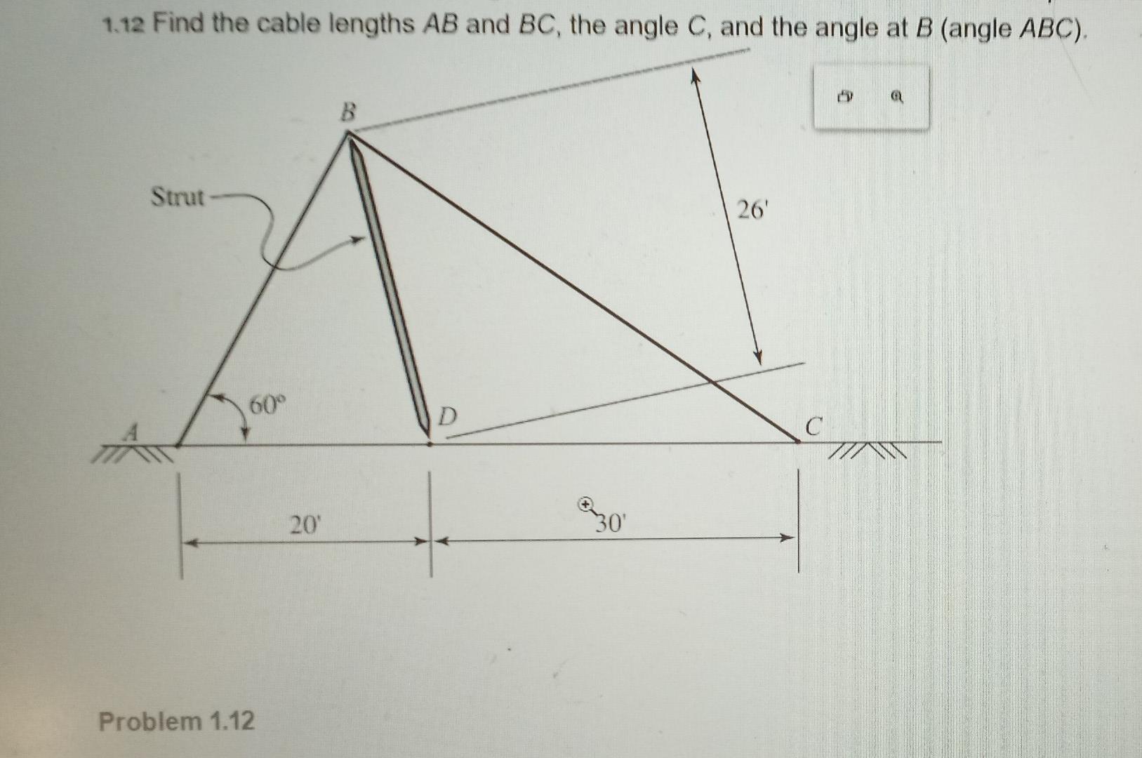 1.2 In the right triangle ABC shown, c=25ft and angle | Chegg.com