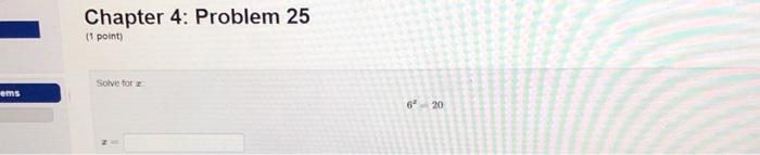 Solved Chapter 4: Problem 25 Solve for a | Chegg.com