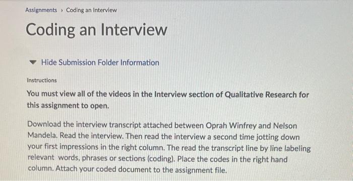 Hide Submission Folder Information Instructions You | Chegg.com
