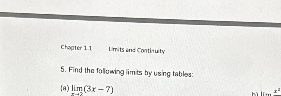 Solved Chapter 1.1Limits and Continuity5. ﻿Find the | Chegg.com