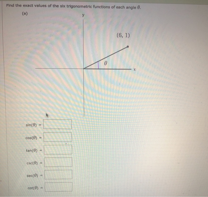 Solved The Point Is On The Terminal Side Of An Angle In