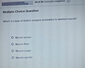 Solved 24 ﻿of 33 ﻿Concepts completedMultiple Cholce | Chegg.com