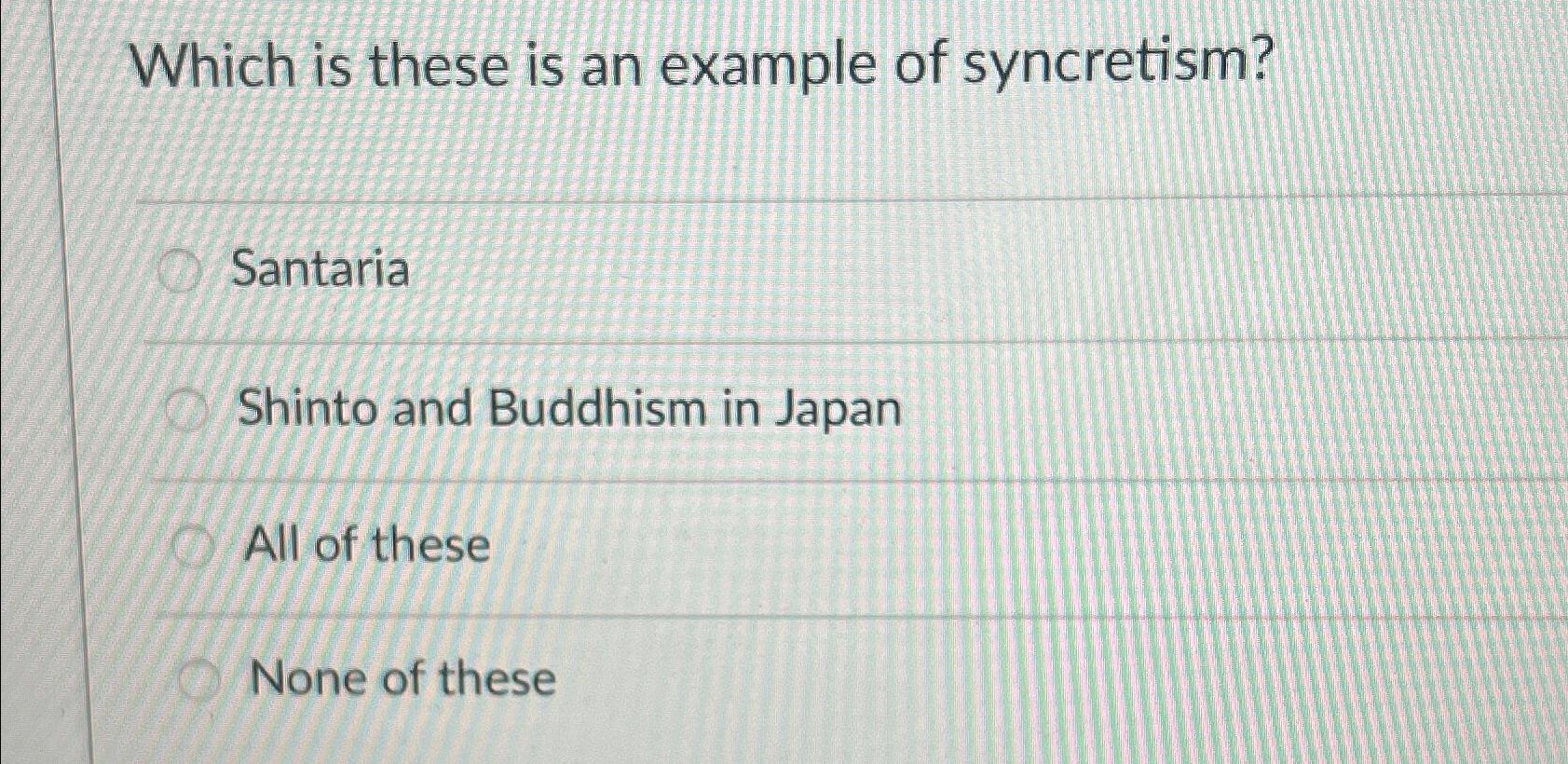 Solved Which is these is an example of | Chegg.com