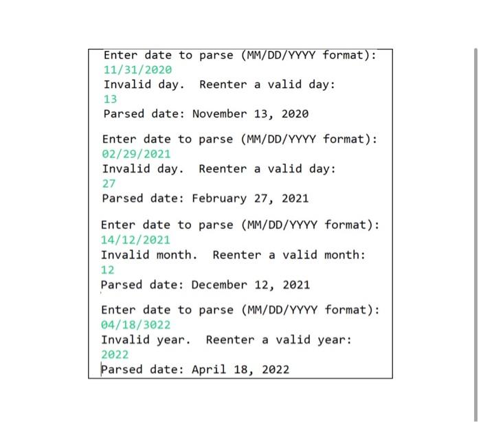 Solved Task: Write a program that converts dates from | Chegg.com