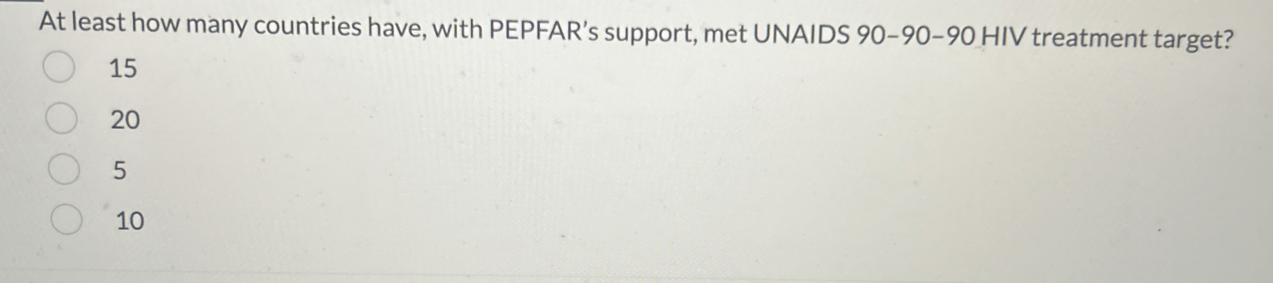 High Quality SOLUTION At least how many countries have, with PEPFAR's ...