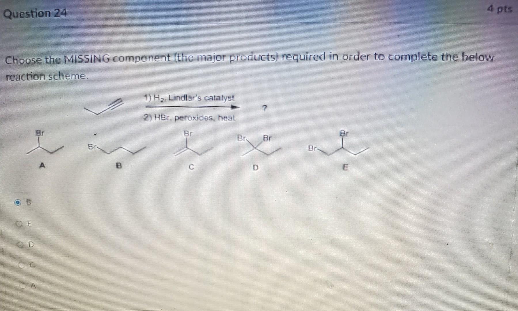 Solved Chouse the MSSING comperent (the major paructsi | Chegg.com